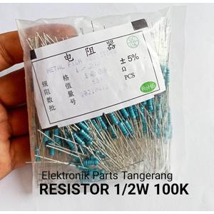 Jual (10 Buah) RESISTOR 1/2W 100K OHM RESISTOR 1/2WATT 100K OHM ...