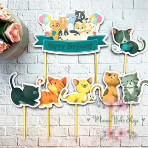 Jual Topper Cake Hiasan Kue Ulang Tahun Anak kter CUTE CAT KUCING KITTY ...