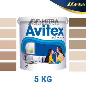 Jual CAT TEMBOK INTERIOR AVITEX 5 KG / WARNA COKLAT SUSU MOCCA BEIGE ...