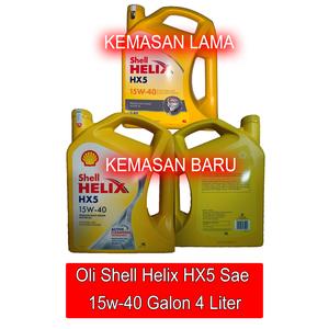 Jual Oli Shell Helix HX5 Sae 15w-40 Galon 4 Liter ORIGINAL -09415 - Kab ...