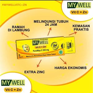 Jual My Well Vit C + zn Multi Vitamin PureWay-C 500 Mg Suplemen ...
