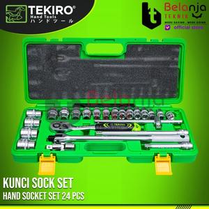 Promo Tekiro Kunci SHOCK Set 8 - 32 mm 1/2" HAND Socket 24 Pcs 6 PT 8 ...