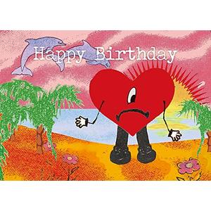 Promo Red Heart Music Album Photo Background for Happy Birthday Song ...