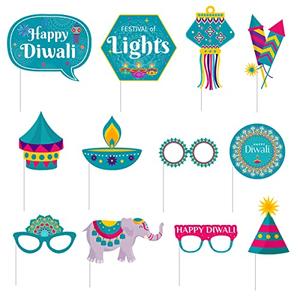 Jual Happy Diwali Decorations - Happy Diwali Photo Booth Props, 24 ...