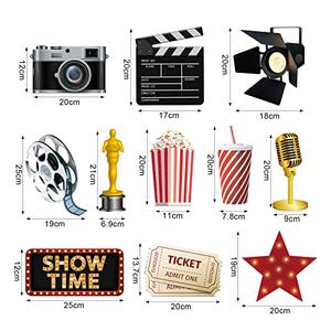 Promo 14 Pieces Movie Theme Photography Backdrop and Studio Props Cicil ...