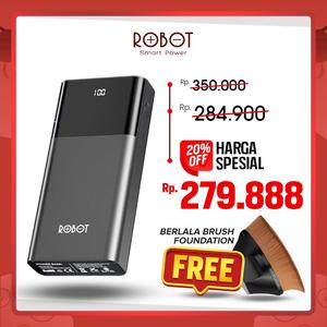 Jual PowerBank ROBOT 20000mah RT22 Dual Port Input Output Original Led ...
