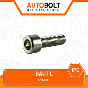 Jual Baut L Berbagai Keperluan M10x30 Kunci K 8 P Pitch 1.25 Baud Bolt ...