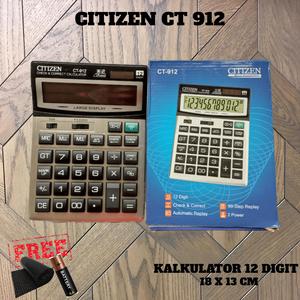 Jual Kalkulator Besar Dagang Display Jumbo 12 Digit Ukuran 18 x 13cm CT ...
