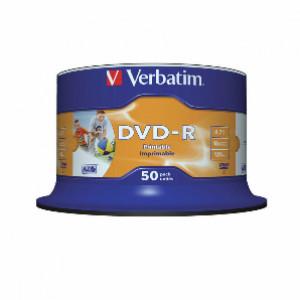 Jual VERBATIM DVD-R 4.7GB 16X White Ink Jet Printable 64602 Made In ...