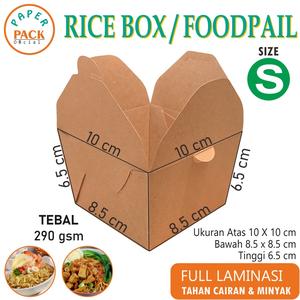 Jual Sale - Food Pail Size S/ Paper Rice Box Lunch Box Kertas Dus ...