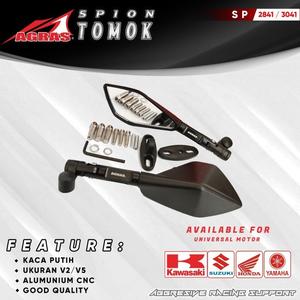 Jual Spion TOMOK V2 V5 AGRAS Alumunium CNC Universal Motor - Merah, V2 ...