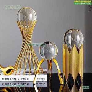 Jual YS Ornamen Patung Bola Kaca Meja Kantor Ruang Tamu Luxury Crystal ...