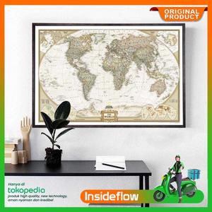 Jual Hiasan Dinding Poster Peta Dunia Scratch World Map for Mark ...