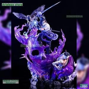 Jual A.S Figure Pajangan Anime Uchiha Sasuke Luminous Figure Patung ...