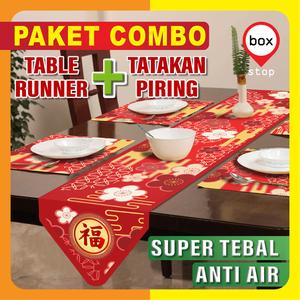 Jual Combo TABLE RUNNER+TATAKAN PIRING Imlek - Chinese New Year (1 TR+ ...