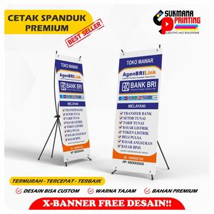Jual CETAK X BANNER STAND SET RANGKA X BANNER CUSTOM DESAIN BRILINK ...