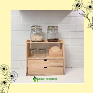 Jual Terlaris Rak Kayu Serbaguna Model Laci 3 Susun / Desk Organizer ...