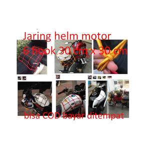 Jual produk Jaring helm motor 6 hook 30 cm x 30 cm silahkn diorder ...
