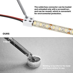 Promo 25 Pack Solderless LED Tape Light Connector 2 Pin Terminal Block ...