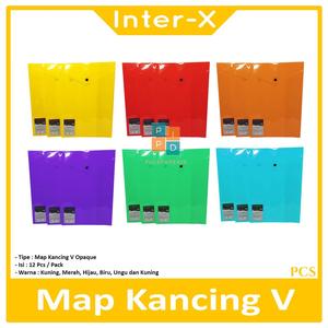 Jual INTER X - Map Kancing V Opaque Folio - Pcs - Kuning - Jakarta ...