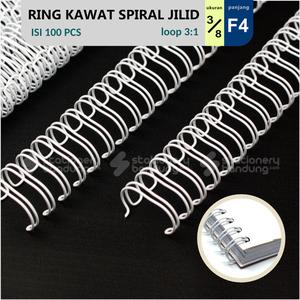Jual RING KAWAT SPIRAL JILID 3/8 F4 SPIRAL WIRE 3/8 F4 3:1 38LOBANG ...