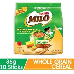 Jual MILO Activ-Go Whole Grain sereal Malaysia 10 sachet milo cereal ...
