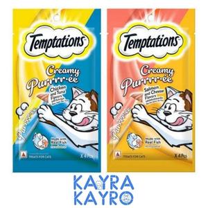 Jual Temptations Creamy Purrrree Treat Cat 12 gr x 4 Sachet - Snack ...