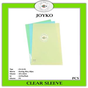 Jual JOYKO - Map L Plastik Folio Clear Sleeves CS-11-F4 Warna Pastel ...