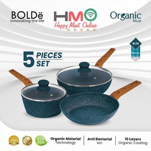 Jual Bolde Organic Blue Pan Set 5 Pcs Panci Wajan Super Pan Blue ...