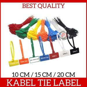 Jual Cable Ties Tie Zip Pengikat Kabel Dengan Tag Label Penanda Warna ...