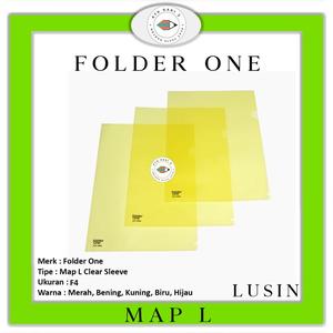 Jual Map L / Map Bening Folder One Folio / F4 Warna - PERLUSIN - Kuning ...