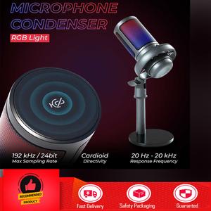 Jual Mic Microphone Condenser USB Mikrofon Kondensor Studio RGB Light ...