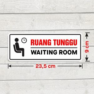 Jual Sticker Label Waiting Room Ruang Tunggu Stiker Sign Kaca Pintu ...