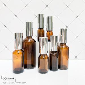 Jual Botol Spray Kaca Cokelat Amber Tutup Silver Packaging Luxury DB ...