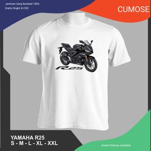 Jual KAOS DISTRO OTOMOTIF MOTOR YAMAHA R25 BLACK - Putih, S - Putih, S ...
