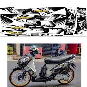 Jual striping stiker mio soul mx samurai - Hitam putih - Kab. Bogor ...