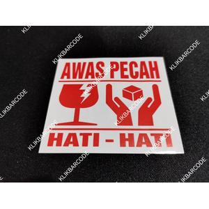 Jual MURAH Stiker pecah belah - FRAGILE sticker awas pecah - Merah ...