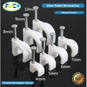 Jual Klem Kabel Listrik Paku Beton Premium Klip Kabel Dinding Cable ...