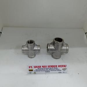 Jual Tee Cross Cabang 4 STAINLESS Drat Dalam 3/8" - Kota Tangerang ...