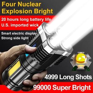 Promo Senter 4 LED Super Terang / Senter LED 4 Mata & Mode USB ...