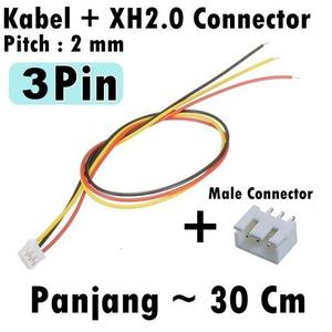 Jual Cable Connector Micro Mini ZH 2.0mm 3-Pin JST Plug Male Female 3 ...
