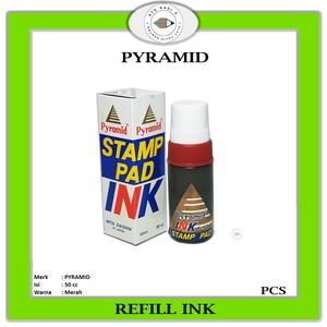 Jual Tinta stempel/Refill ink/Pyramid Stamp Pad Ink Merah - Jakarta ...