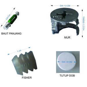 Jual 100% Ergosit- Minifix Baut Knock Down / Baut/Mur/Fisher/Dop Happy ...