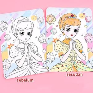 Jual Mainan Edukasi Diy Mewarnai Dan Merias Make Up Gambar Princess ...