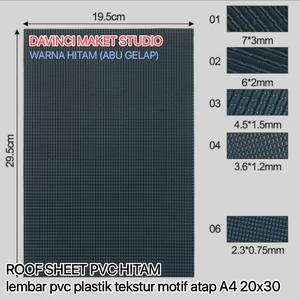 Jual Terbaik Miniatur Atap Genteng Hitam Abu Dongker Plastik PVC ...