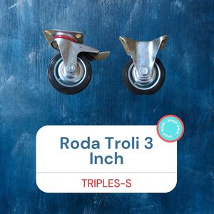 Jual Terbaik Roda Troli 3 inch Roda Karet Roda Etalase 3 inch Roda ...
