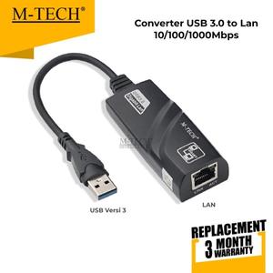 Jual M-Tech USB 3.0 to LAN Cable 10/100/1000Mbps - USB to LAN GIGABIT - Kota Malang - Kompumart ...