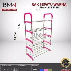 Jual Rak Sepatu Sendal 5 Susun Plastik + Besi Rak Serbaguna 5 Tingkat ...