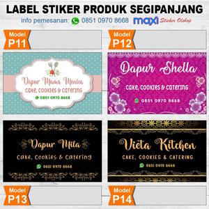 Jual Sticker Label Stiker Produk Kemasan Packaging Makanan Kue Cake ...