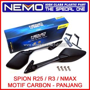 Jual SPION NEMO TANGKAI PANJANG MODEL R25 MOTIF CARBON BODY NMAX 2020 ...